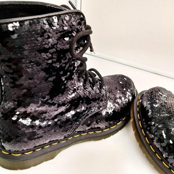 Dr. Martens | Shoes | Dr Martens 46 Pascal Reversible Flip Sequin Boots 6 | Poshmark